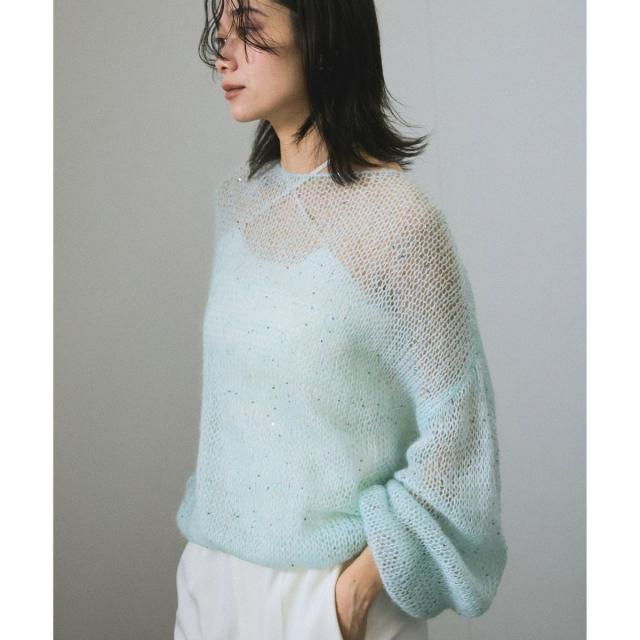 サロン アダム エ ロペ（SALON adam et rope’ ）/シアーモヘアスパンコールプルオーバー