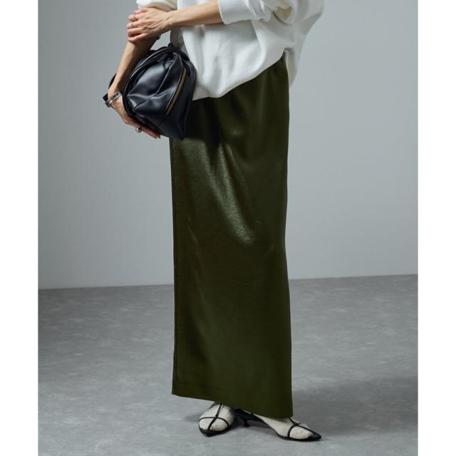 サロン アダム エ ロペ（SALON adam et rope’ ）/【追加・サイズ展開あり】シャイニーナロースカート2【洗える】