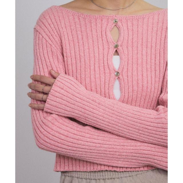 サロン アダム エ ロペ（SALON adam et rope’ ）/ローシルクリブニット2WAYカーディガン