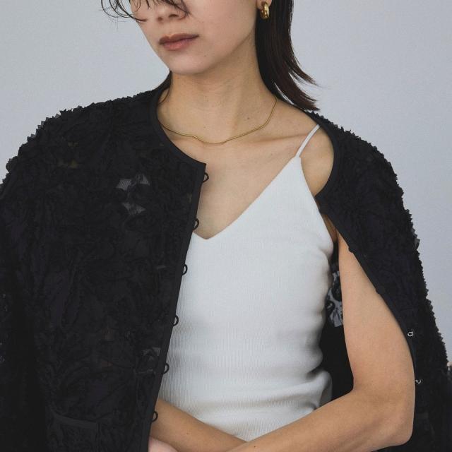 サロン アダム エ ロペ（SALON adam et rope’ ）/[追加]コットンリブカップ付きVネックキャミソール3