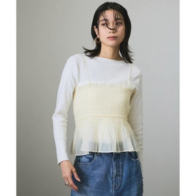 サロン アダム エ ロペ（SALON adam et rope’ ）/ビスチェプルオーバーニットセット