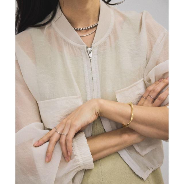 サロン アダム エ ロペ（SALON adam et rope’ ）/[25SS]シアークロップドブルゾン 3 / シアーカーディガン