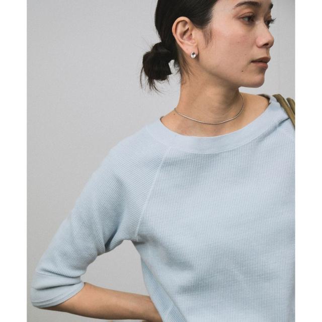 サロン アダム エ ロペ（SALON adam et rope’ ）/【KURO（クロ）】STRIPED JACQUARD H/S TEE