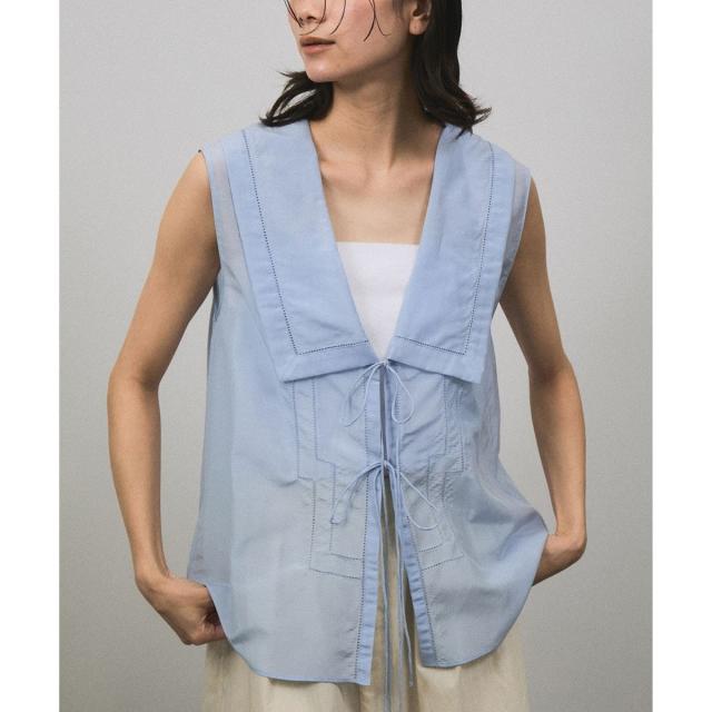 サロン アダム エ ロペ（SALON adam et rope’ ）/コットンシルクジレブラウス