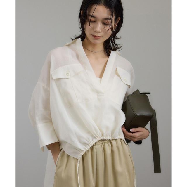 サロン アダム エ ロペ（SALON adam et rope’ ）/シアーリネンスキッパードルマンシャツ