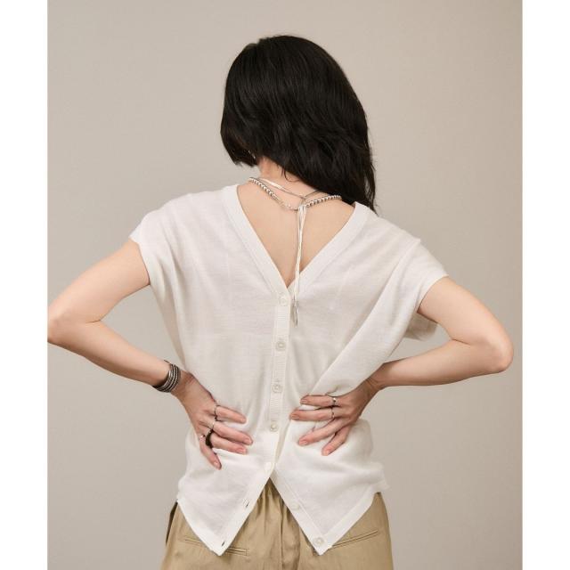 サロン アダム エ ロペ（SALON adam et rope’ ）/リネンニットベスト2WAYカーディガン［ドライタッチ・洗える］