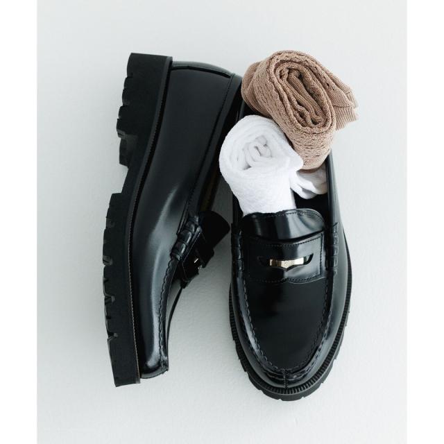 サロン アダム エ ロペ（SALON adam et rope’ ）/【HARUTA（ハルタ） for SALON】別注ガラスレザーローファー