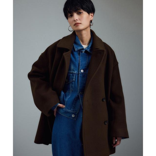 サロン アダム エ ロペ（SALON adam et rope’ ）/＜追加＞【WEB限定】MANTECOウールPコート