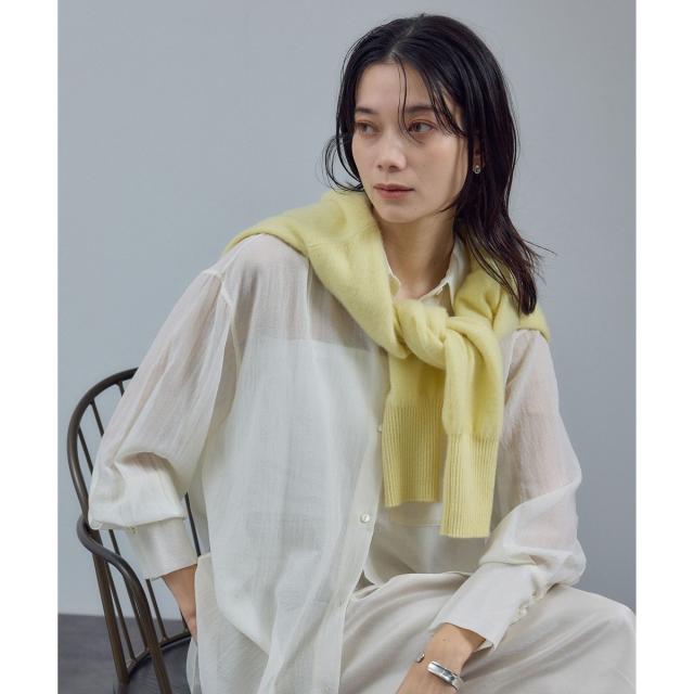 サロン アダム エ ロペ（SALON adam et rope’ ）/シアーウールボイルシャツ