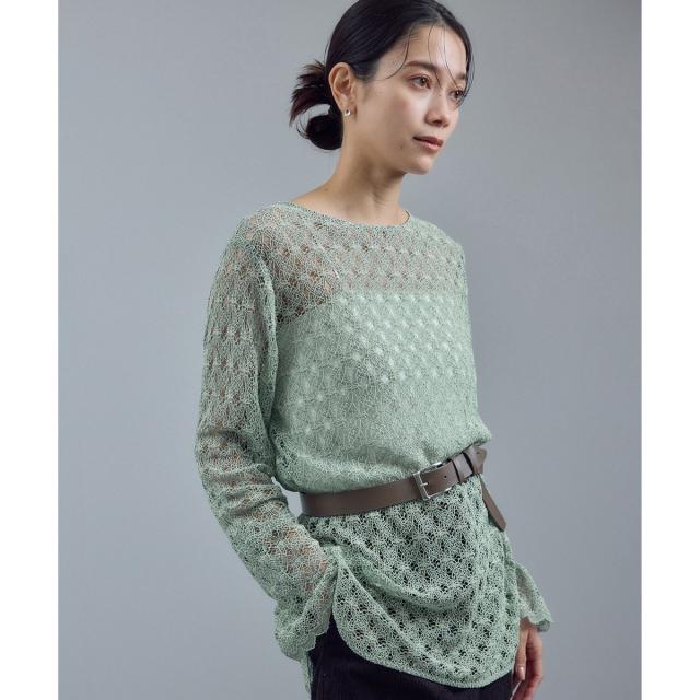 サロン アダム エ ロペ（SALON adam et rope’ ）/ラッセルレースレイヤードブラウス / セットアップ対応