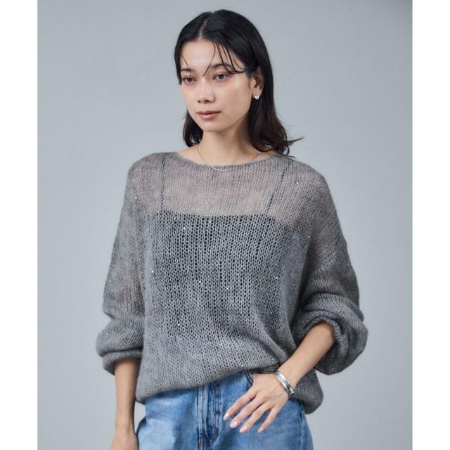 サロン アダム エ ロペ（SALON adam et rope’ ）/シアーモヘアスパンコールプルオーバー 2