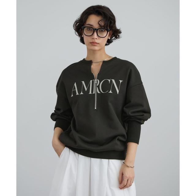 サロン アダム エ ロペ（SALON adam et rope’ ）/【Americana（アメリカーナ） for SALON】ロゴジップスウェット