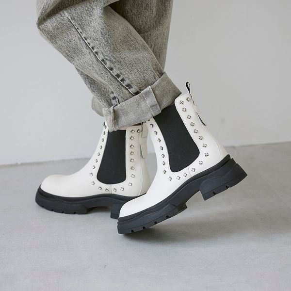 カリーノ（carino）/サイドゴアビジューショートブーツ