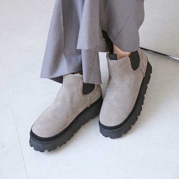 カリーノ（carino）/本革ムートン　サイドゴアショートブーツ