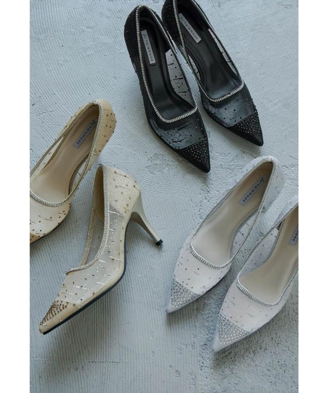 ニアナ（niana）/チュールラインストーンパンプス