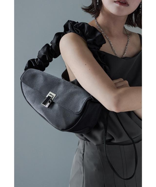 ニアナ（niana）/サテンフリルハンドルバッグ