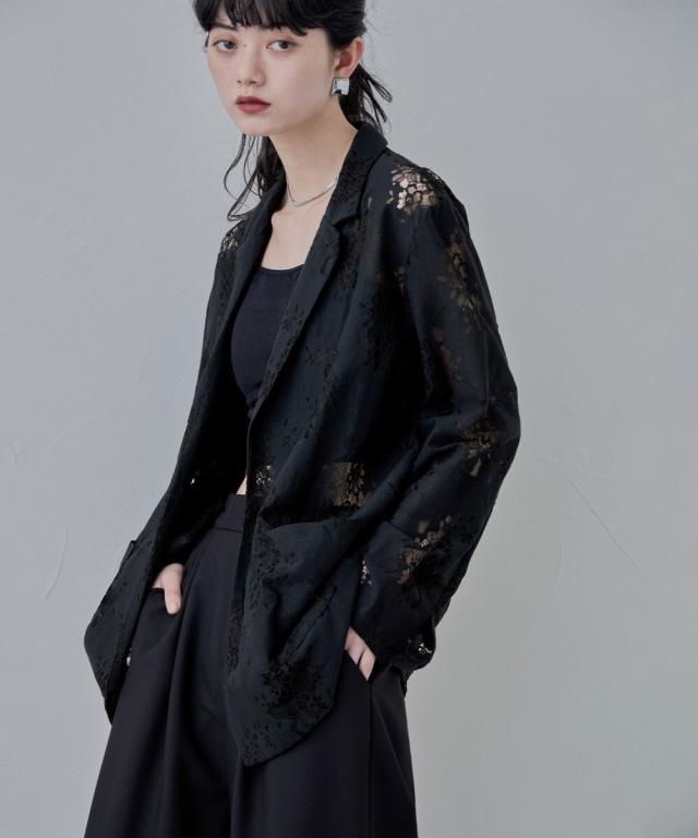 エトル（etoll．）/フラワーレーステーラードジャケット