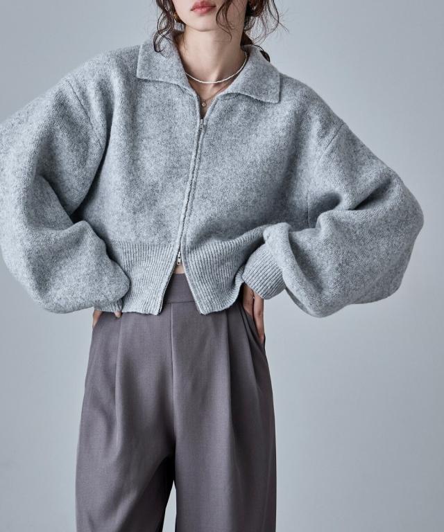 エトル（etoll．）/ダブルジップニットカーディガン