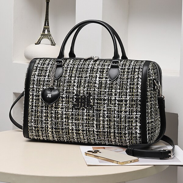 ジュエティ（jouetie）/【jouetie/ジュエティ】ハートチャーム付 JJツィード　トラベルボストンバッグ