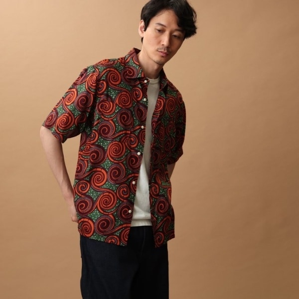 フォーティーカラッツ アンド ゴーニーゴ/アフリカンプリント 5分袖シャツ