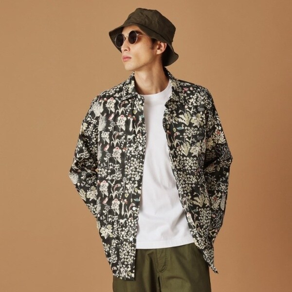 フォーティーカラッツ アンド ゴーニーゴ（40CARATS&525）/【Sサイズ〜】フラワープリントシャツ