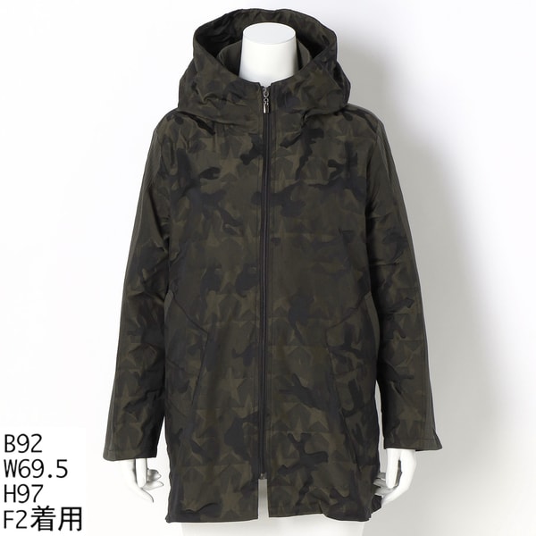 クインティ（QUINTY）/【大きいサイズ】カモフラージュ柄異素材ＭＩＸフード付きジャケット