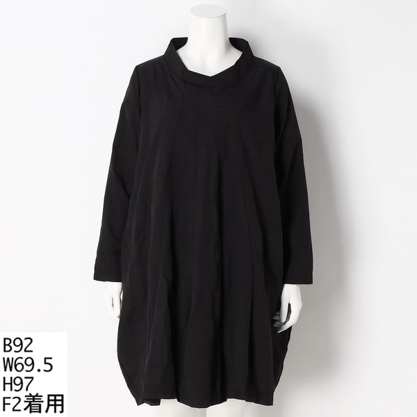 クインティ（QUINTY）/【大きいサイズレディース】切り替えコクーンチュニック