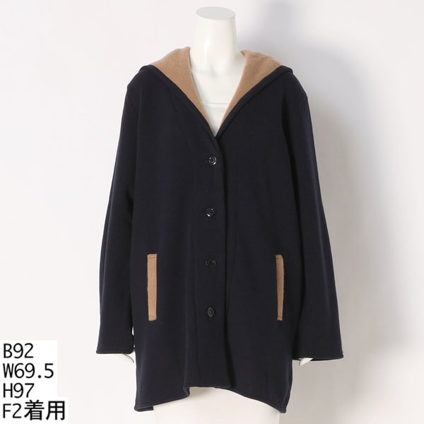 クインティ（QUINTY）/【大きいサイズレディース】フード付きダブルフェイスジャケット【日本製】