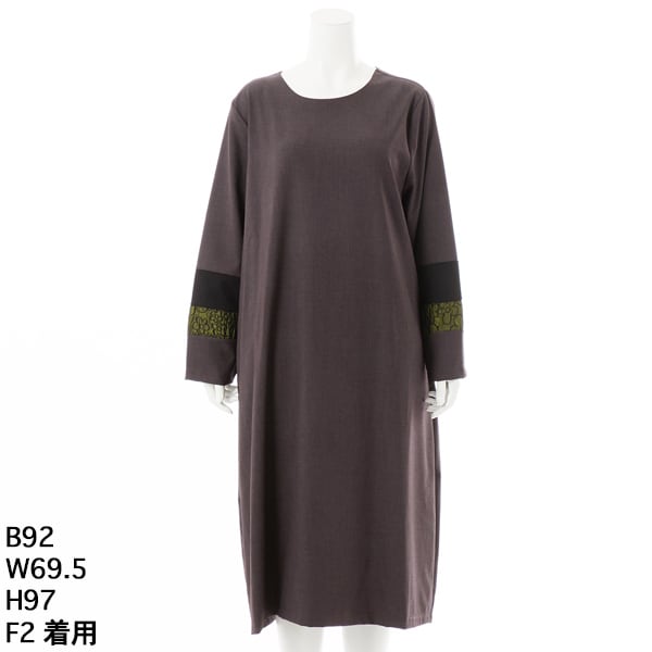 クインティ（QUINTY）/【大きいサイズレディース】デザインロングワンピース