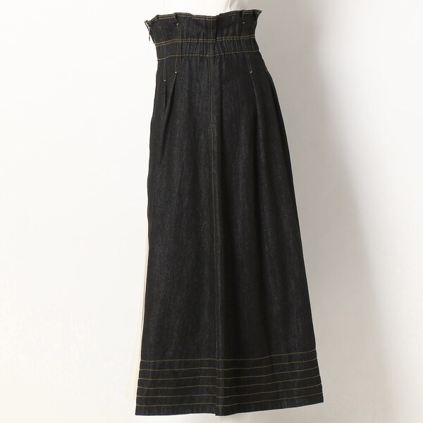 ターシャルビー/【大きいサイズ】シフォンプリーツデニムスカートの