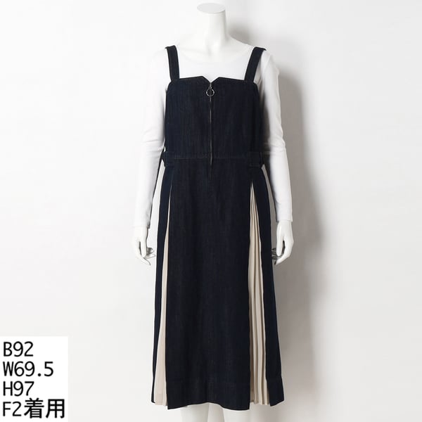 ターシャルビー/【大きいサイズ】シフォン×デニムジャンパースカート