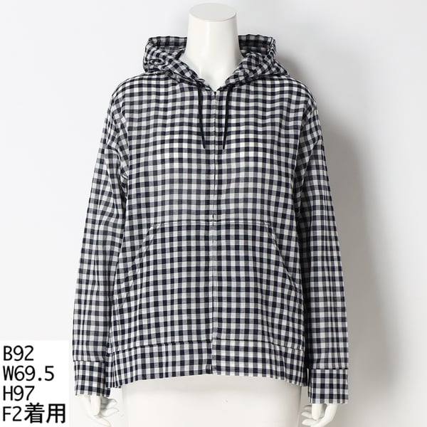 ターシャルビー（Tasha Ruby）/【大きいサイズ　レディース】コットン100%チェックライトパーカー【日本製】