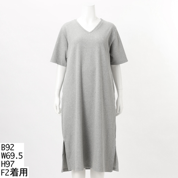 ターシャルビー/【大きいサイズレディース】ストレッチフライスワンピース【日本製】（セットアップ11274）