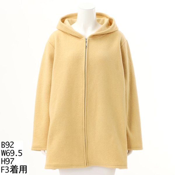 ターシャルビー（Tasha Ruby）/【大きいサイズレディース】ニードルシャギーニードルパンチニットロングパーカー（日本製）