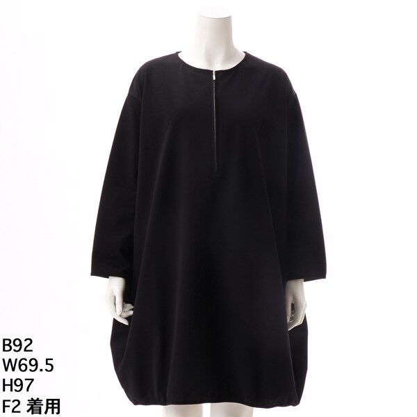 ターシャルビー（Tasha Ruby）/【大きいサイズレディース】フロントファスナーミニ裏毛コクーンチュニック