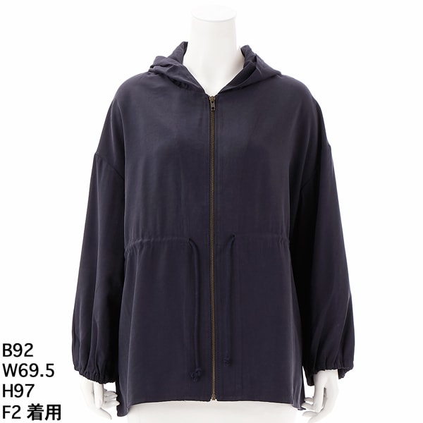 ターシャルビー（Tasha Ruby）/【大きいサイズレディース】ベーシックブルゾンパーカー