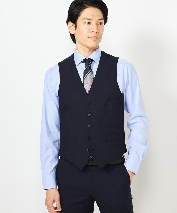 クラウデッドクローゼット（CROWDED CLOSET）/シャドーチェックスーツベスト/別売りスーツあり