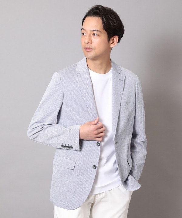 クラウデッドクローゼット（CROWDED CLOSET）/サッカーストライプジャージテーラードジャケット