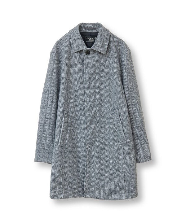 クラウデッドクローゼット（CROWDED CLOSET）/ヘリンボーンツイードジャージストレッチコート