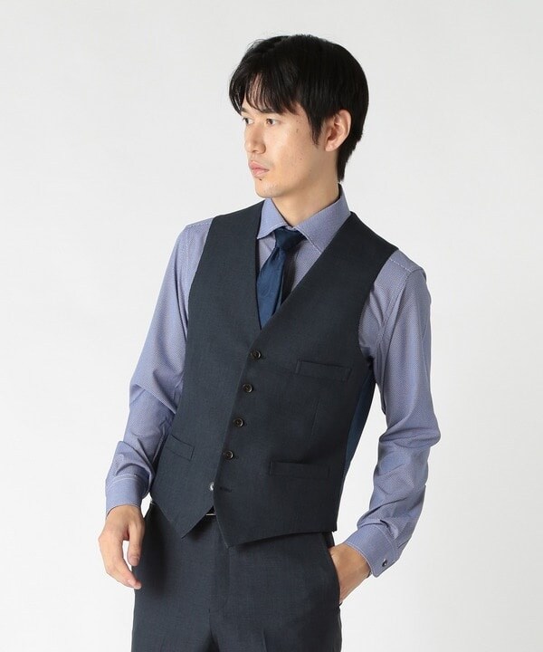 クラウデッドクローゼット（CROWDED CLOSET）/LANATECシャークスキンスーツベスト（セットアップ対応)