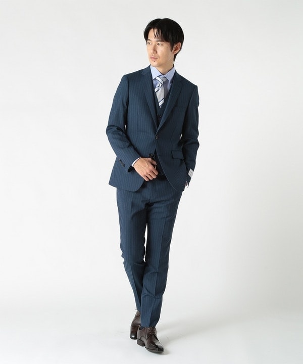 クラウデッドクローゼット（CROWDED CLOSET）/NARROWトロピカルストライプスーツ（同素材ベストあり）