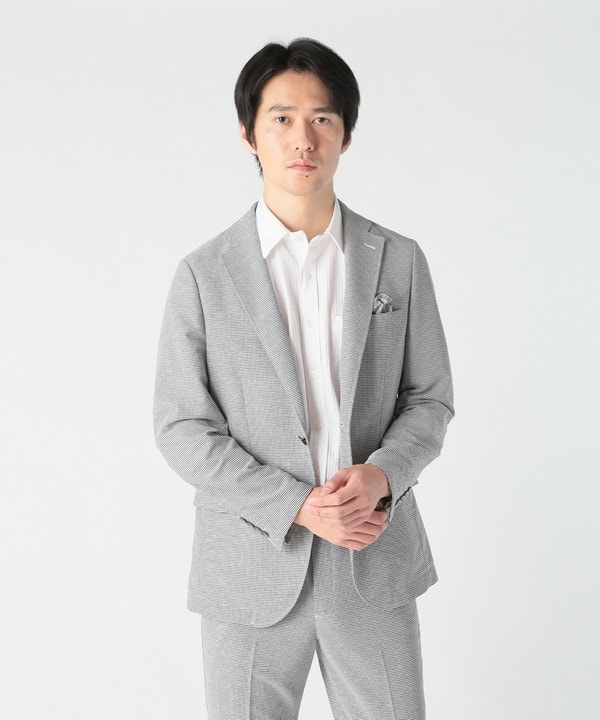 クラウデッドクローゼット（CROWDED CLOSET）/千鳥柄カラミストレッチジャケット