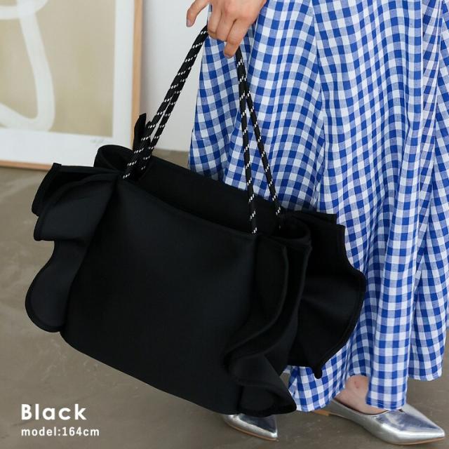 ヴィータフェリーチェ（VitaFelice）/フリル2wayトートバッグ【aroco/アロコ】