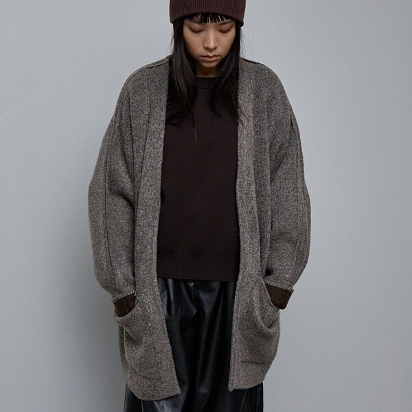 ノミネ（NOMINE）/袖ボリュームニットコート