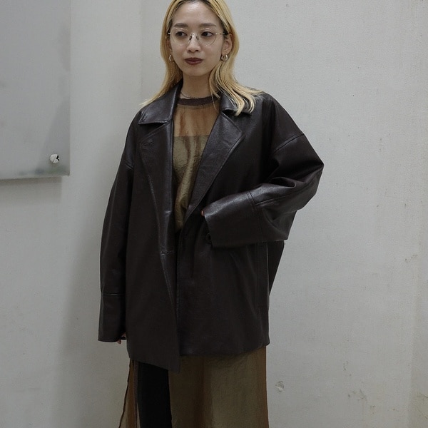 ノミネ（NOMINE）/フェイクレザー オーバー ジャケット