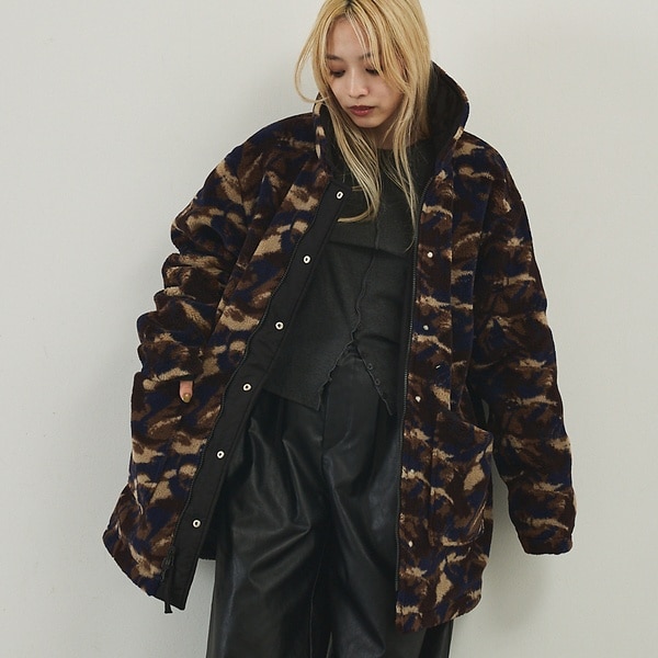 ノミネ（NOMINE）/【TAION】リバーシブル ダウンジャケット / ブルゾン（キルティング×ボア）