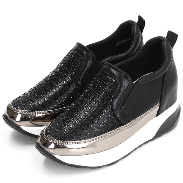 ムーム（MOOM）/スクエアビジュウスリッポンインヒールスニーカー