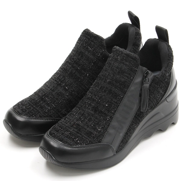 ムーム（MOOM）/MUUMファスナーウエッジソールスニーカー