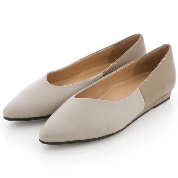 イング（シューズ）（ing）/アシンメトリーカットフラットパンプス