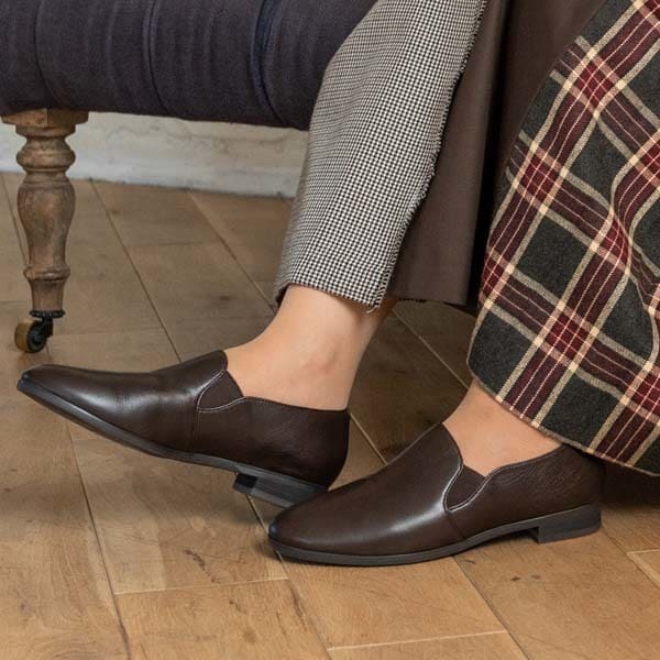 イング（シューズ）（ing）/プレーンレザースリッポンシューズ